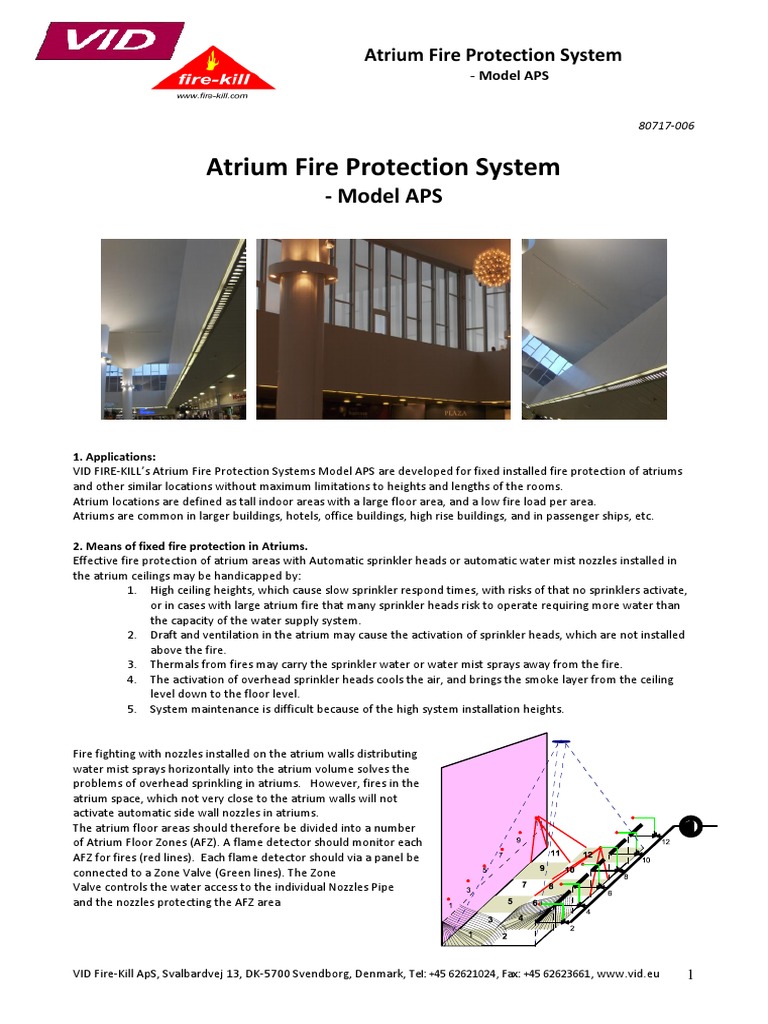 Atrium Fire Protection System Overview | PDF | Fire Sprinkler System ...
