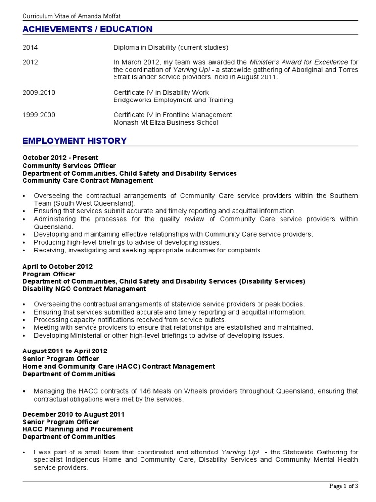 Amanda Moffat CV April 2014 Weebly Link | PDF