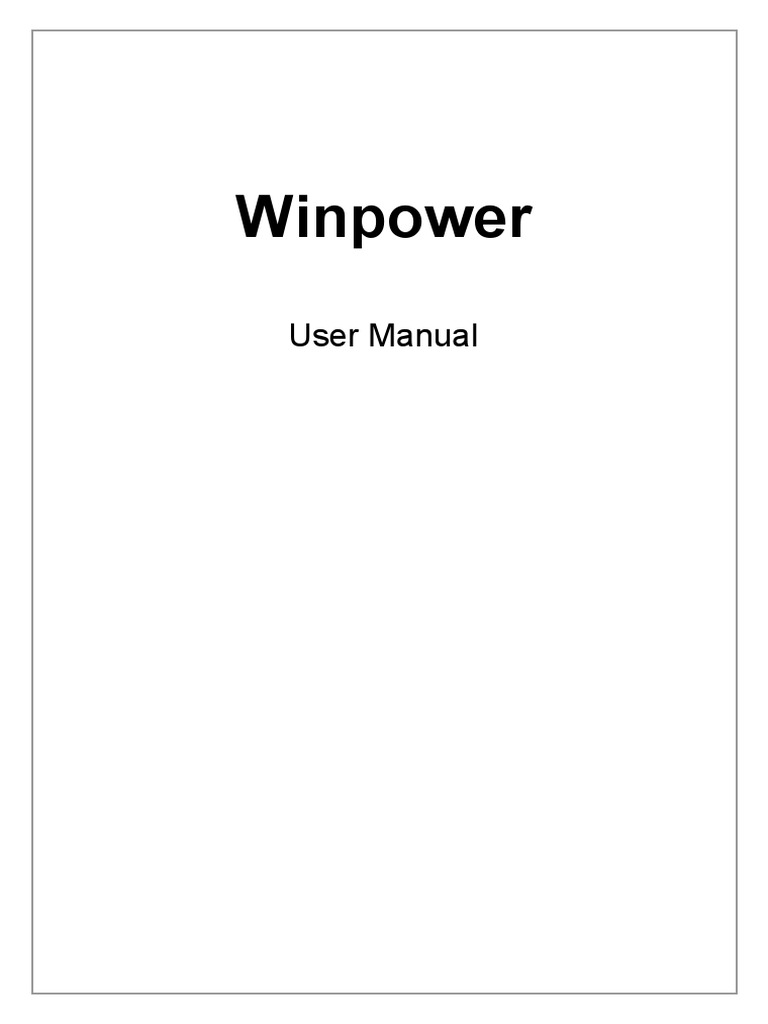 WinPower Manual | Download Free PDF | Email | Operating System