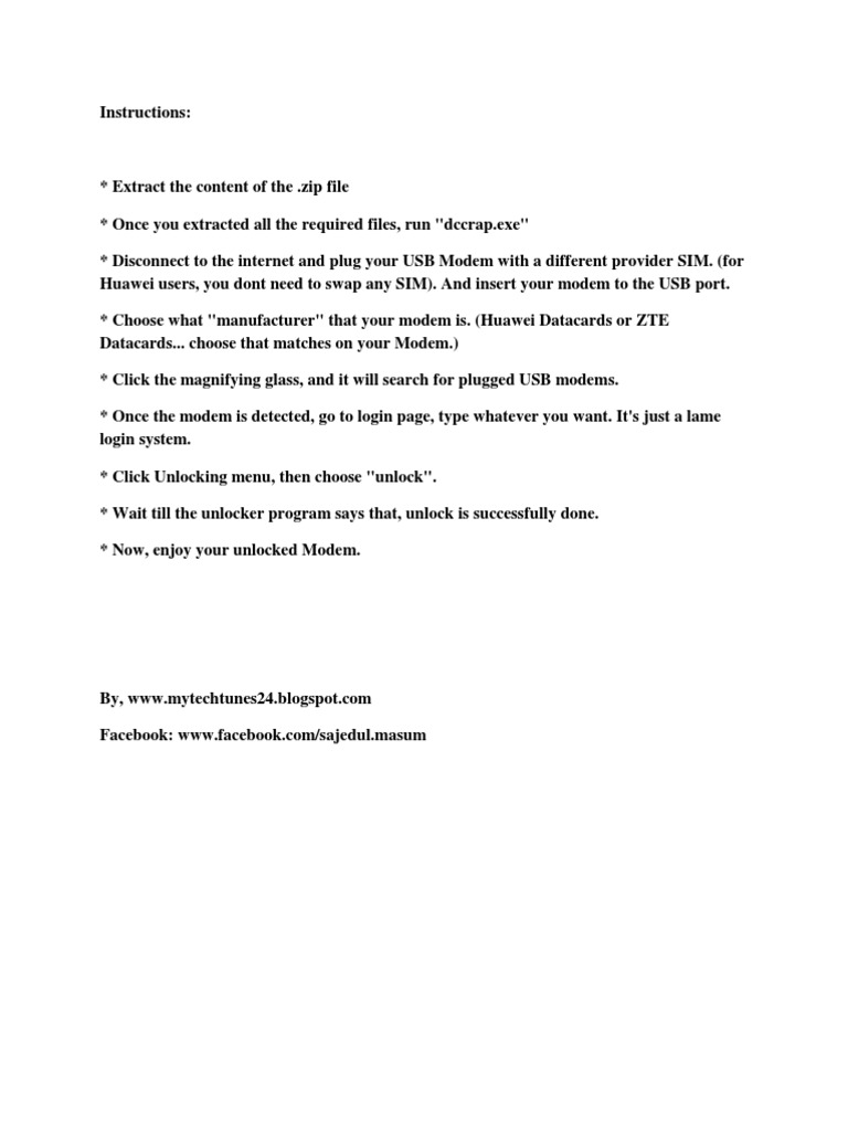 Steps To Unlock The Data Card | PDF