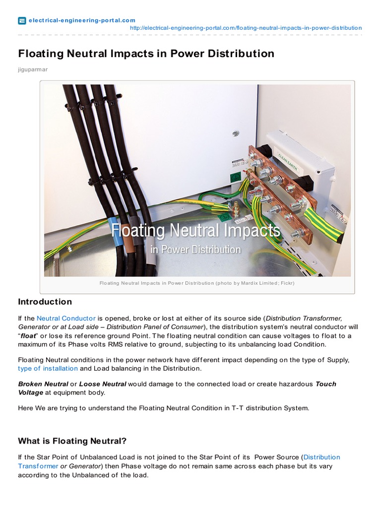 Floating Neutral Impacts in Power Distribution | PDF | Mains ...
