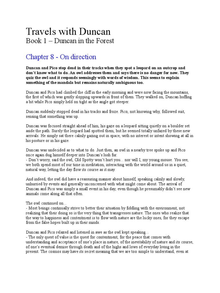 Travels With Duncan: Book 1 - Duncan in The Forest | PDF | Thought | Idea