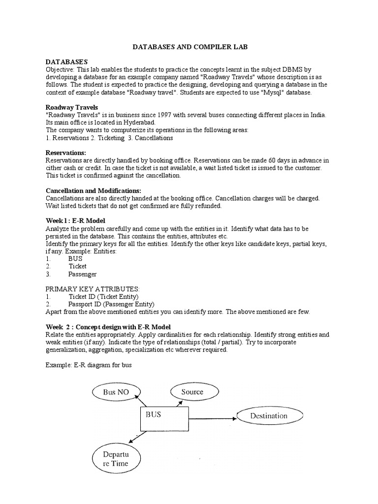 Databases And Compiler Lab Databases Download Free Pdf Relational Database Relational Model