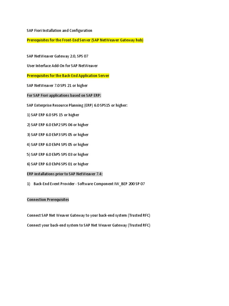 Sap Fiori Installation And Configuration Pdf