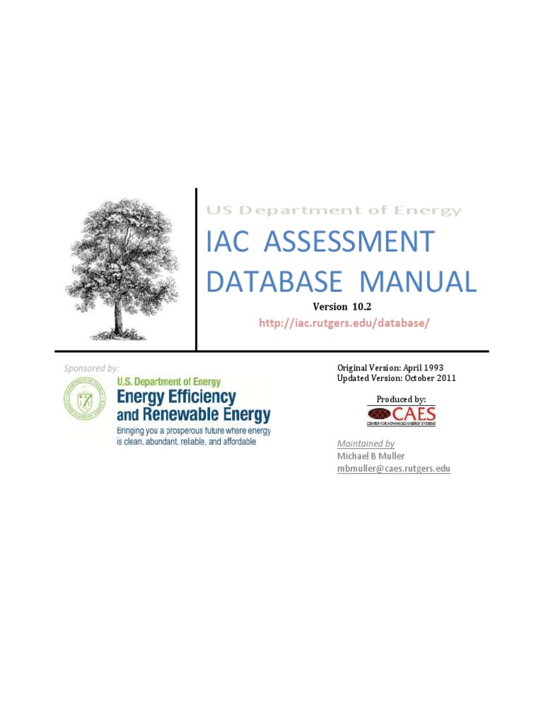 Iac Assessment Database Manual: US Department of Energy | PDF | Fuels ...