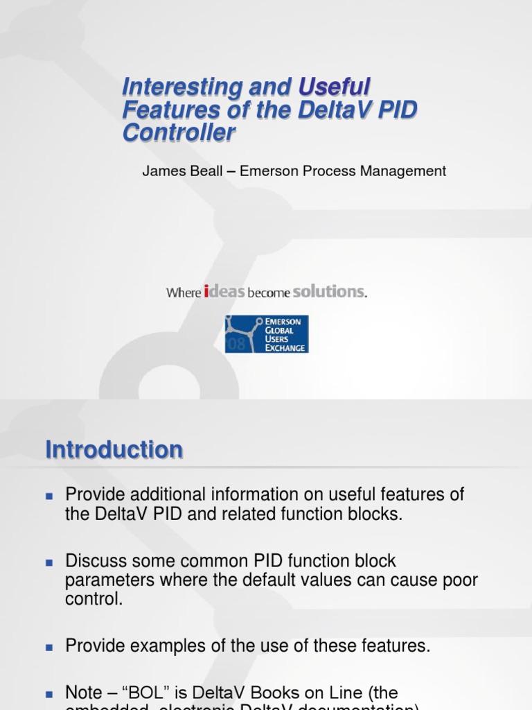 Interesting and Features of The Deltav Pid Controller: Useful | PDF | Systems Theory ...