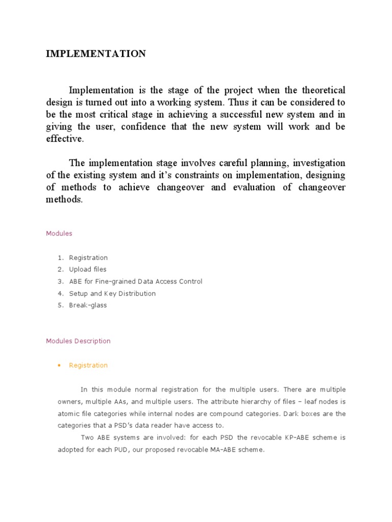 Implementation: Modules | PDF | Information Technology | Areas Of ...