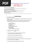 QUESTIONNAIRE On Recruitment and Selection Process | PDF | Recruitment ...