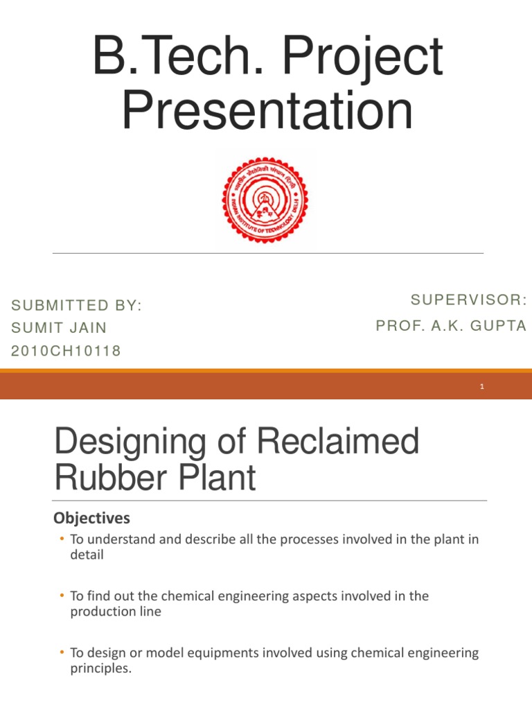 Designing a Reclaimed Rubber Plant | PDF | Fluid Dynamics | Natural Rubber