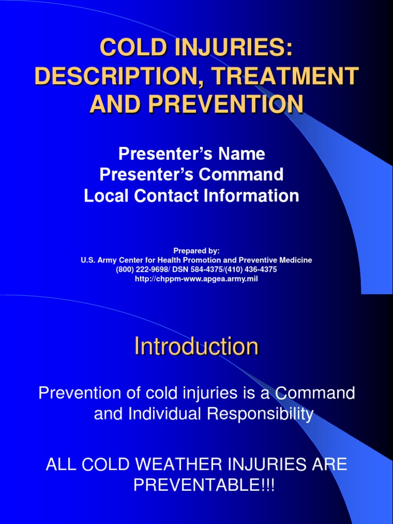 Cold Weather Injury Prevention Guide | PDF | Hypothermia | Dehydration
