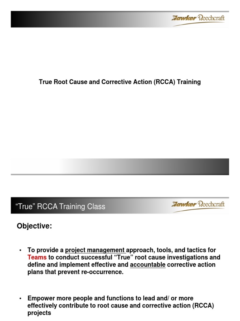 Rcca Training | PDF | Causality | Relay