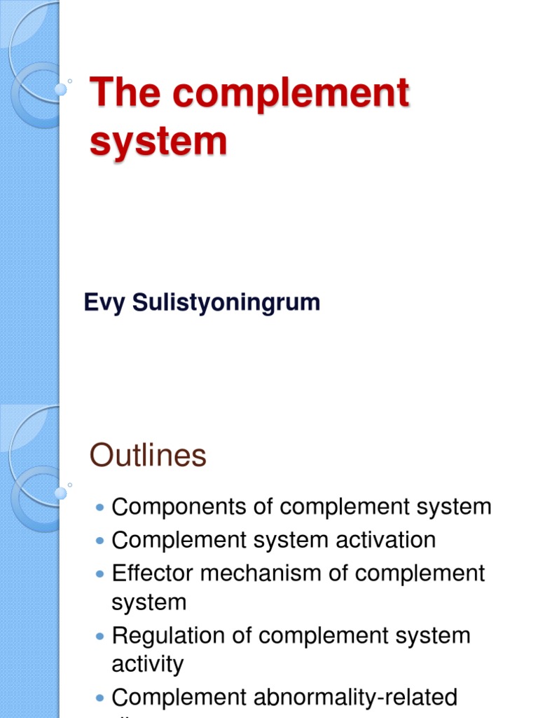 K7 - The Complement System3 | PDF | Complement System | Immune System
