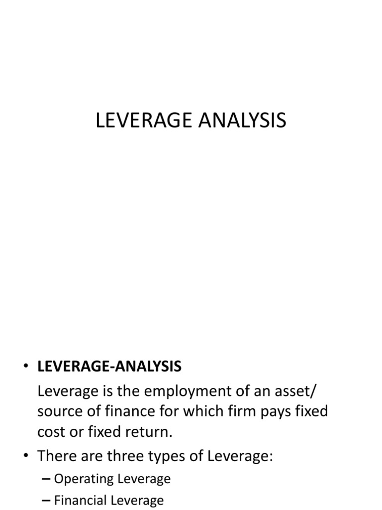 Leverage Pdf Leverage Finance Capital Structure