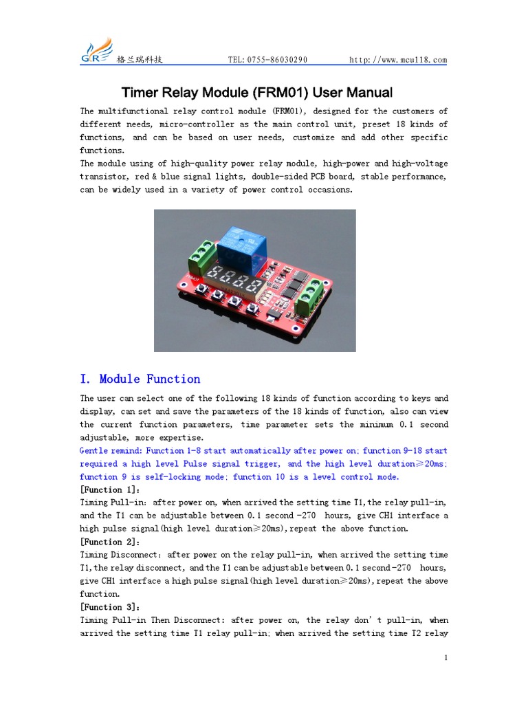 Timer Module With 12V Relay | PDF | Capacitor | Power Supply