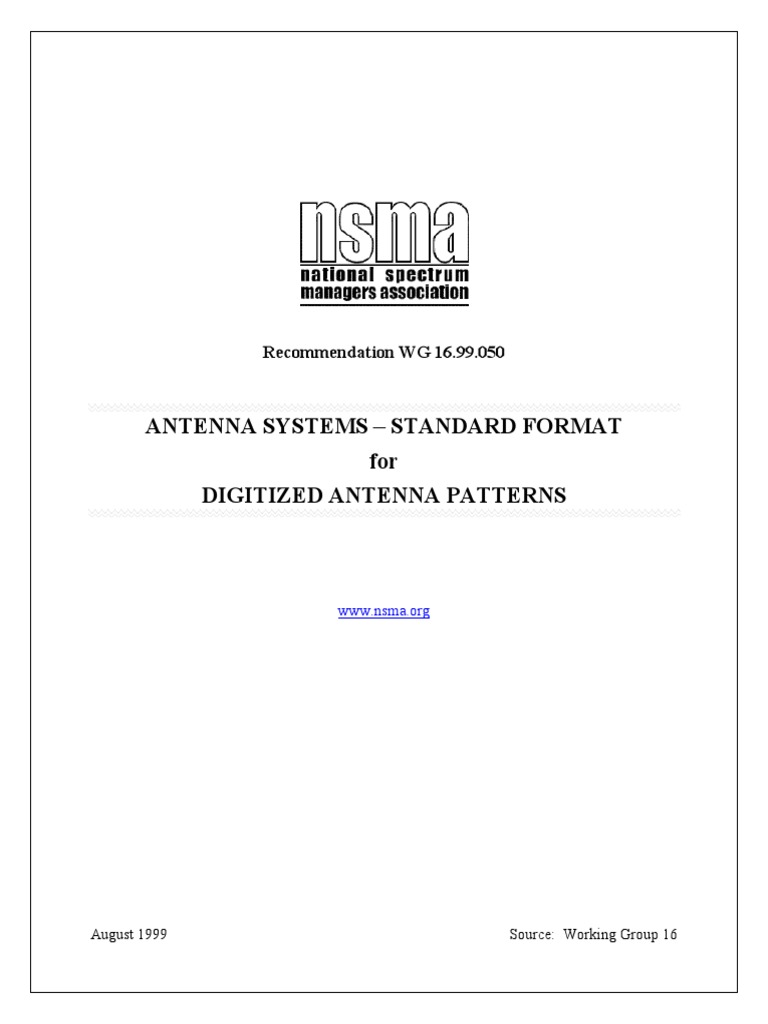 Antenna Systems - Standard Format For Digitized Antenna Patterns | PDF ...