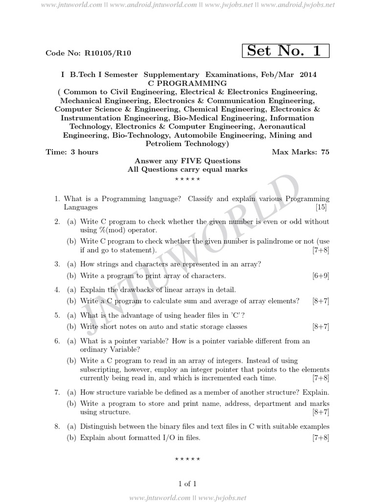 C Programming Pdf C Programming Language Pointer Computer
