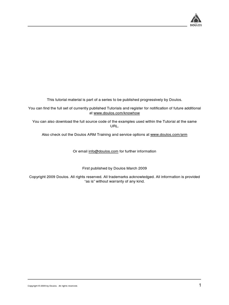 CMSIS Doulos Tutorial | PDF | Arm Architecture | Microcontroller