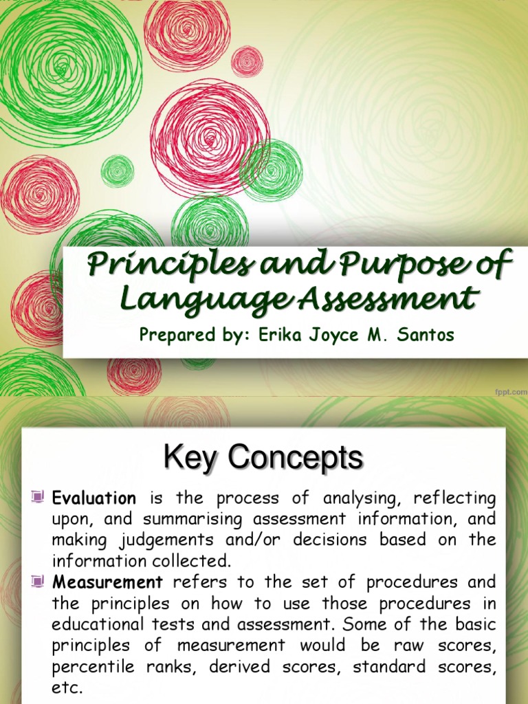 Principles and Purpose of Language Assessment | PDF | Educational ...
