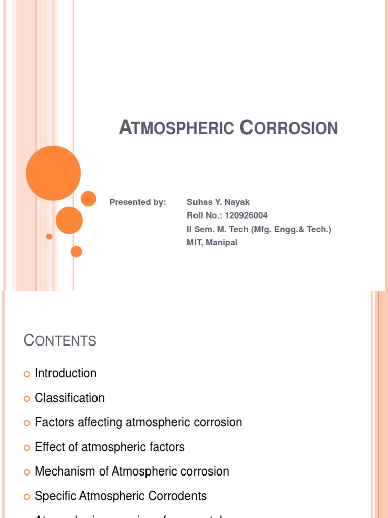 Atmospheric Corrosion | Corrosion | Adsorption