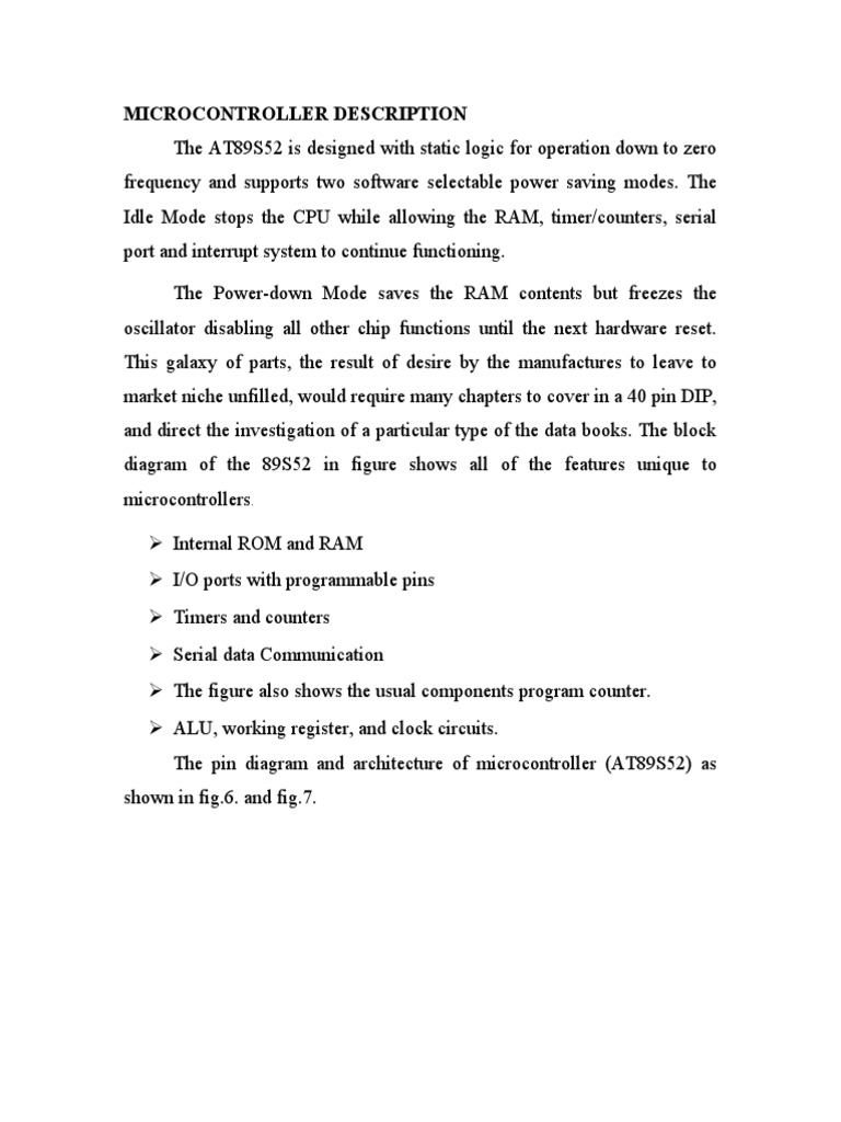 AT89S52 Microcontroller Overview | PDF | Microcontroller | Input/Output