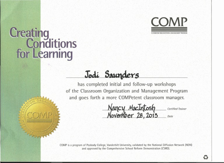 Classroom Organization Management Program | PDF