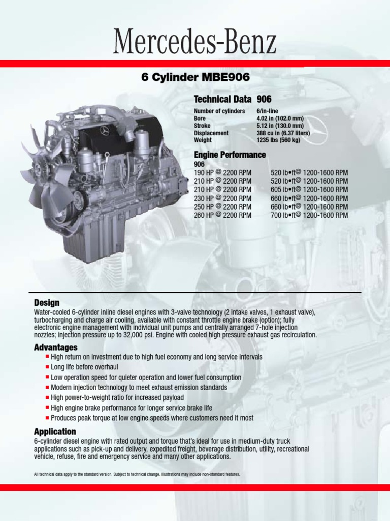 2006 906 Specs | PDF | Engines | Diesel Engine