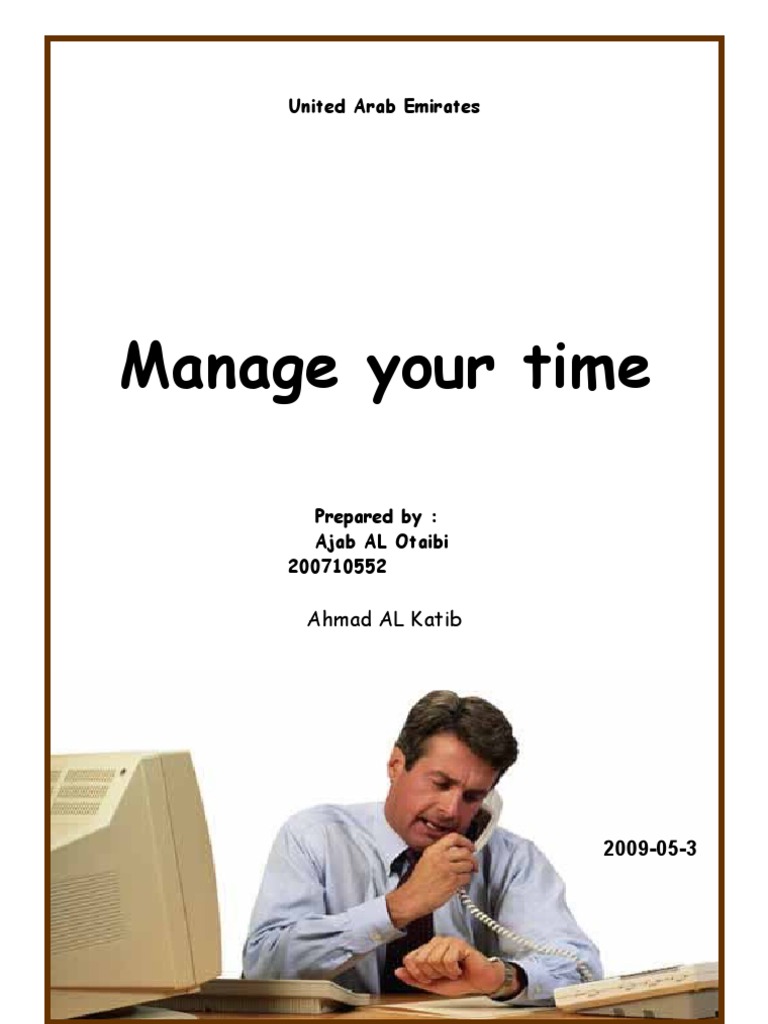 Manage Your Time | PDF | Time Management | Professional Skills