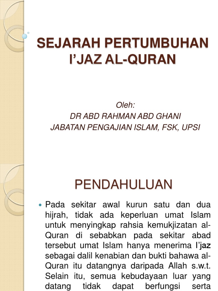 20131106111113sejarah Ijaz Al-Quran | PDF