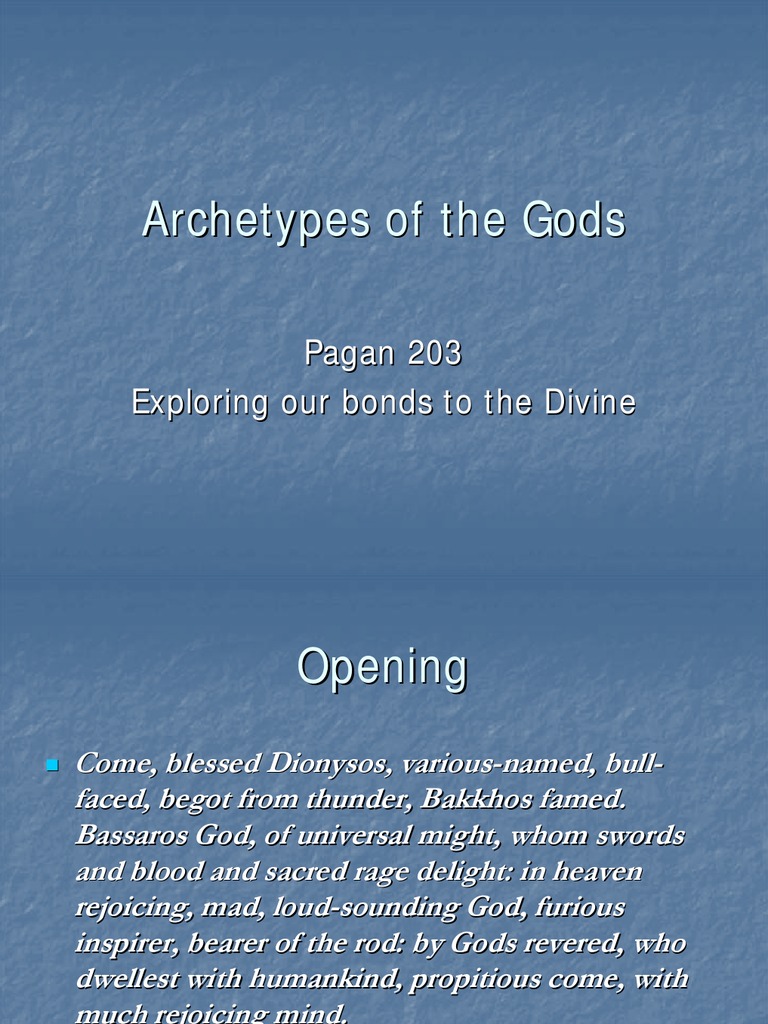 Archetypes of the Divine in Mythology | PDF | Shadow (Psychology ...