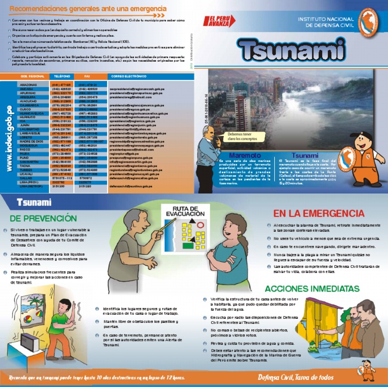 Diferencias Entre Tsunami y Maremoto Defenza Civil PDF | Descargar ...