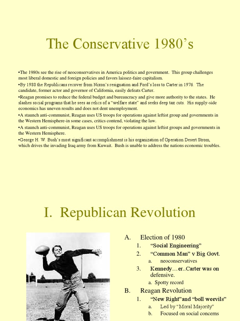 Reagan's Conservative Revolution | PDF | Ronald Reagan | Jimmy Carter