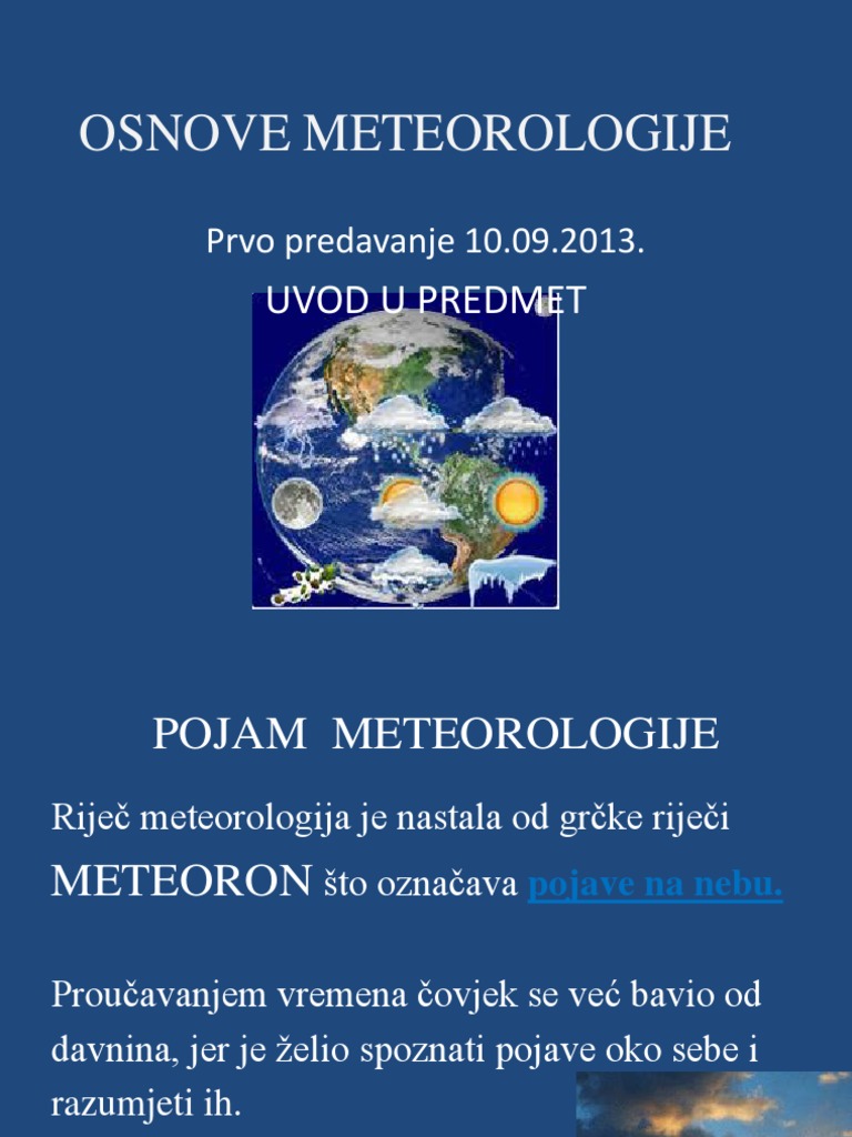 Osnove Meteorologije | PDF