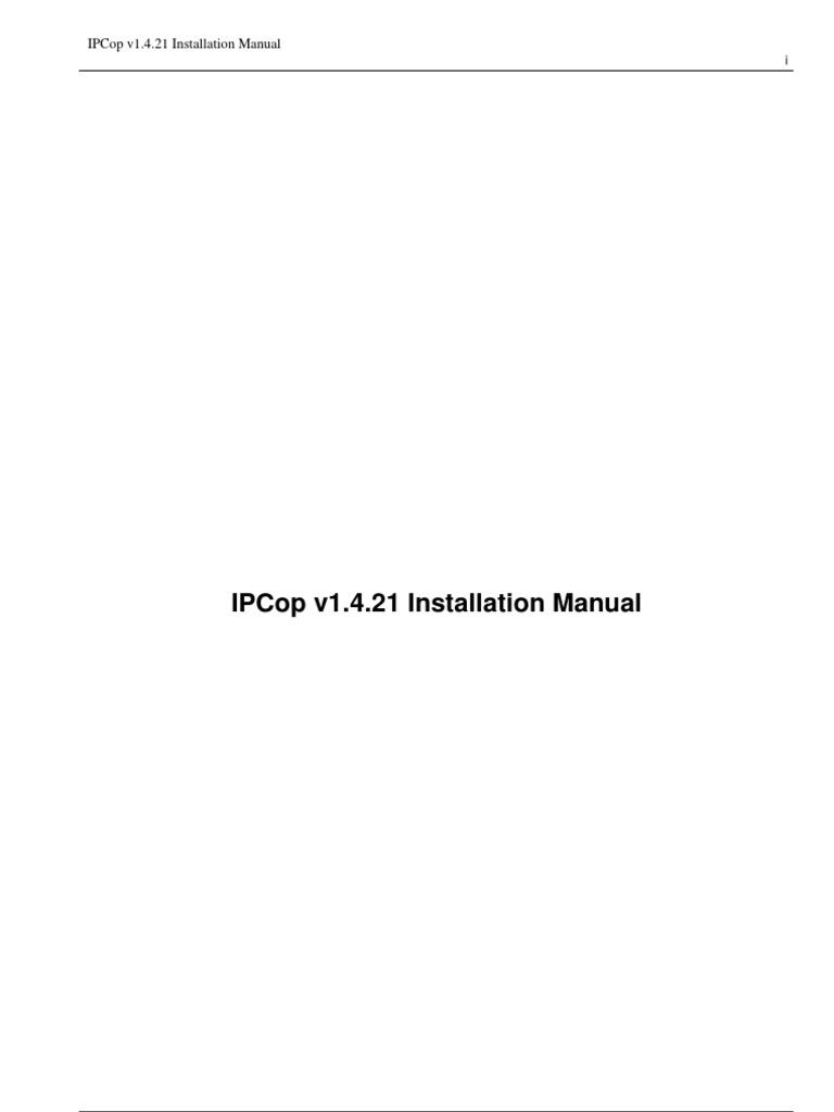 Ipcop Install en 1.4.21 | PDF | Network Interface Controller | Computer Network