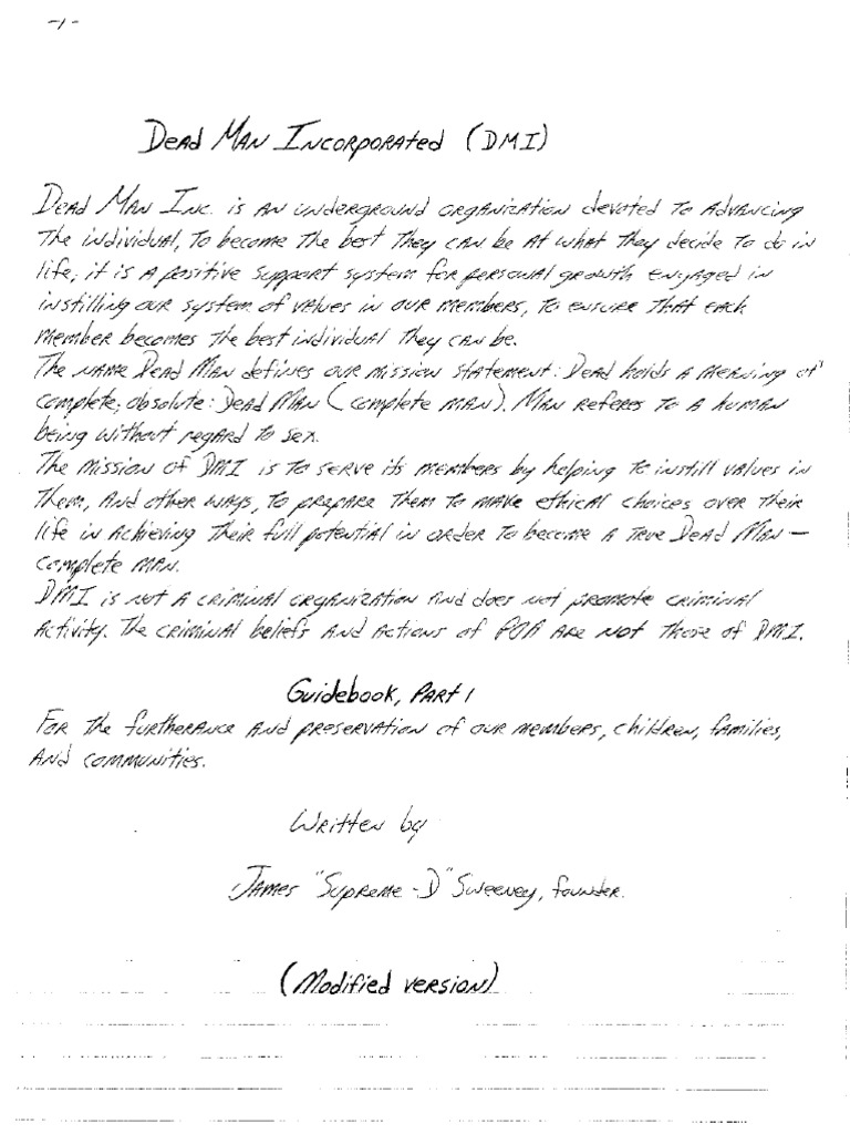 Dead Man Inc Handbook | PDF