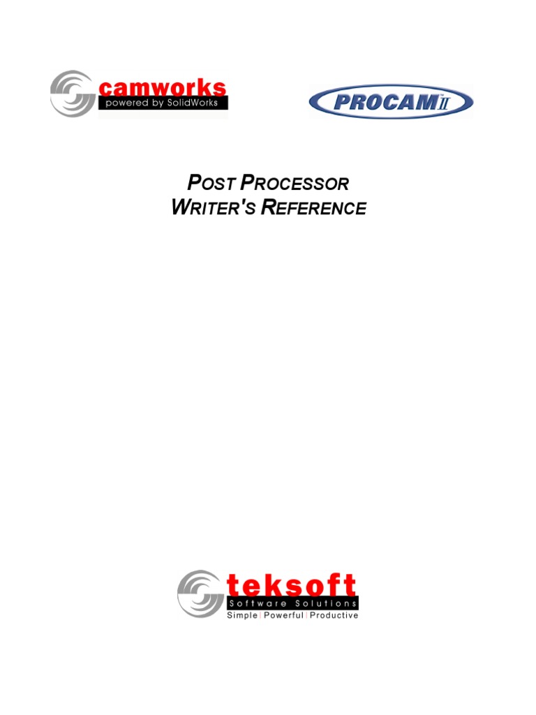 CAMWORKS Post Processor Reference | PDF | Trigonometric Functions | Sine