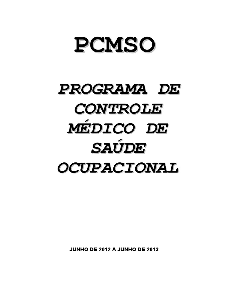 Modelo Pcmso | PDF | Remédio | Bem-estar