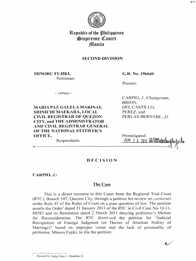 Foreign Recognition of Judgment | Download Free PDF | Annulment ...