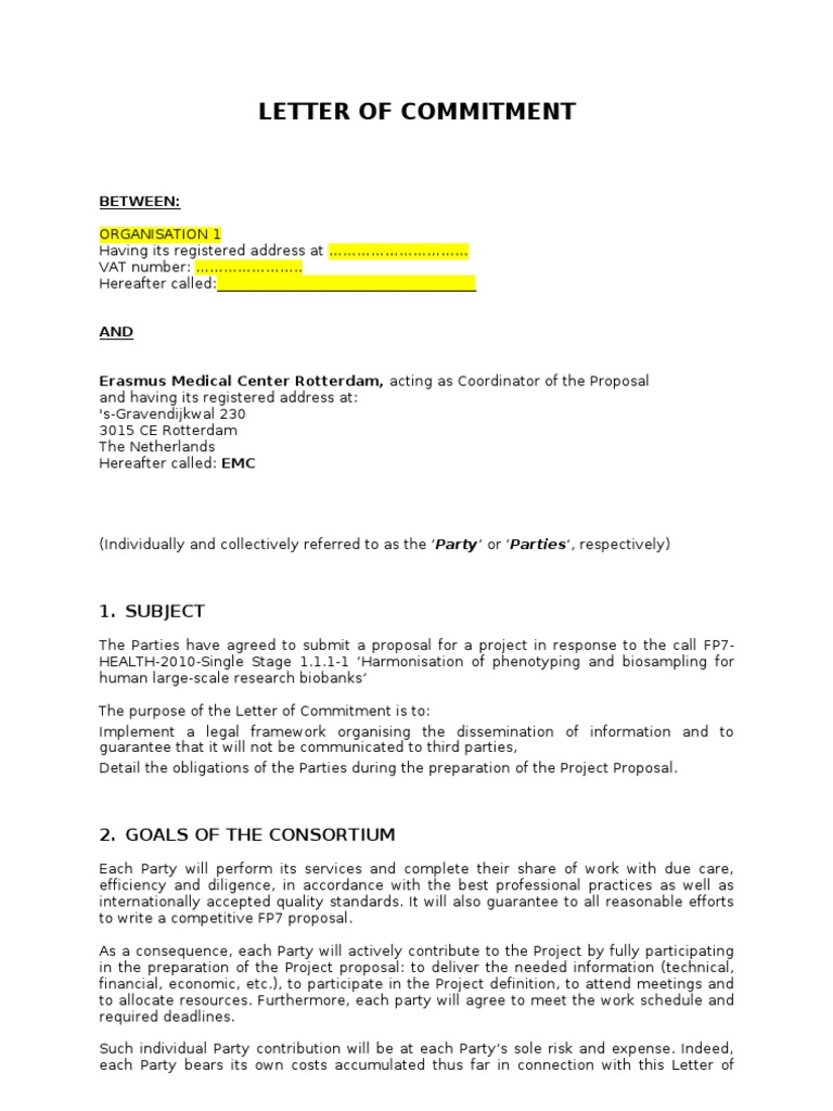 Letter Commitment BRC-SQUAD 1.0 | PDF | Confidentiality | Information