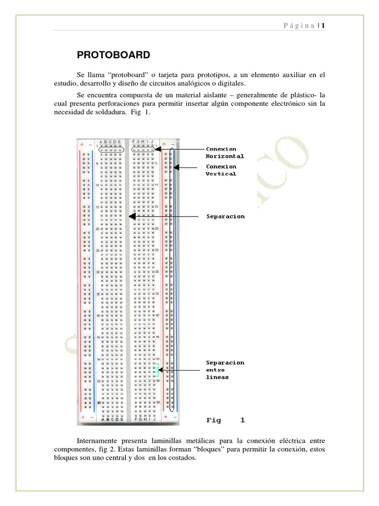 Protoboard Pdf Descargar Gratis Pdf Aislador Electricidad Rieles