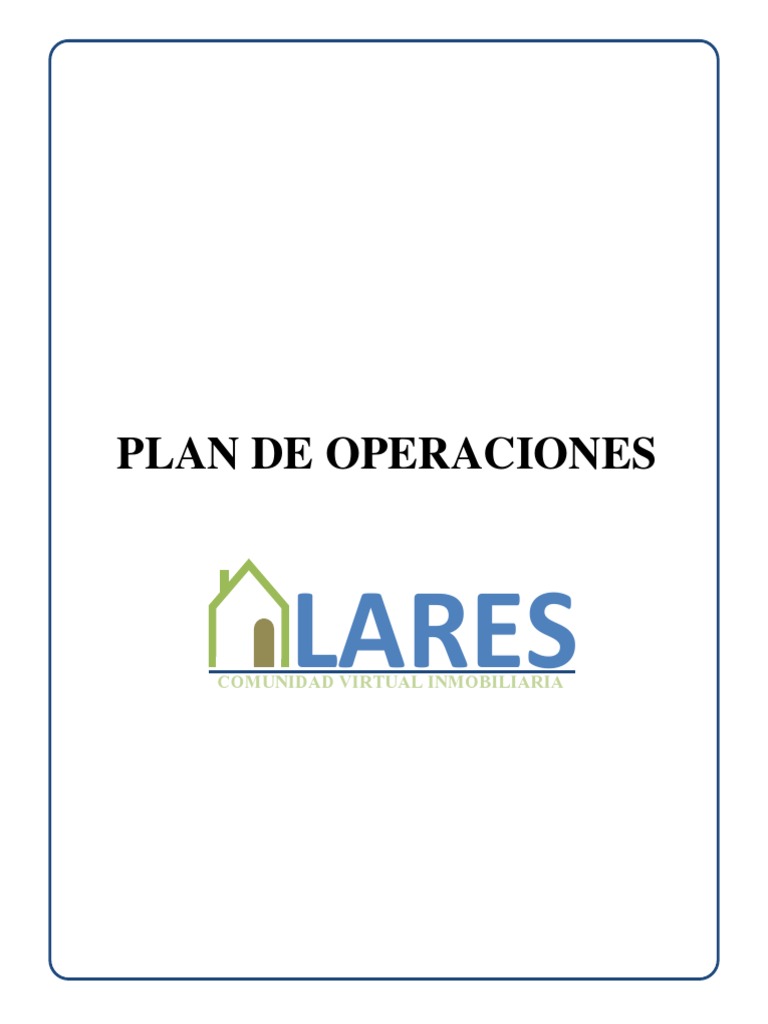Plan de Operaciones - LARES | PDF | Plataforma como servicio | Servidor ...