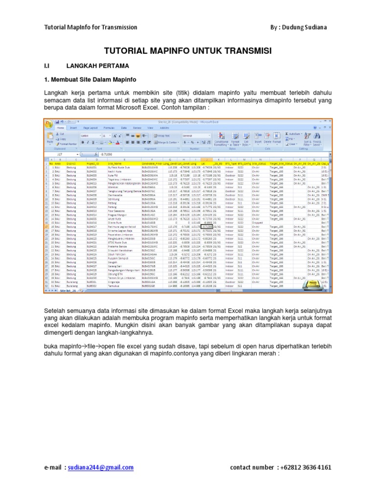Tutorial Mapinfo Untuk Transmisi | PDF | Karier & Perkembangan | Komputer