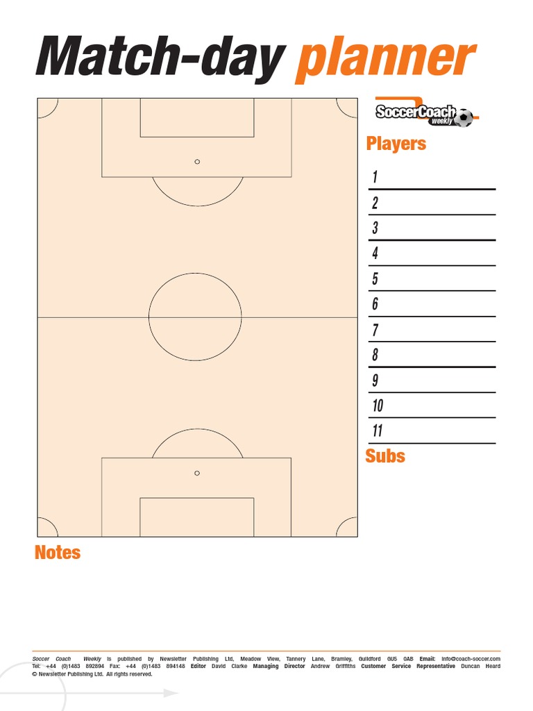 Match Day Planner | PDF