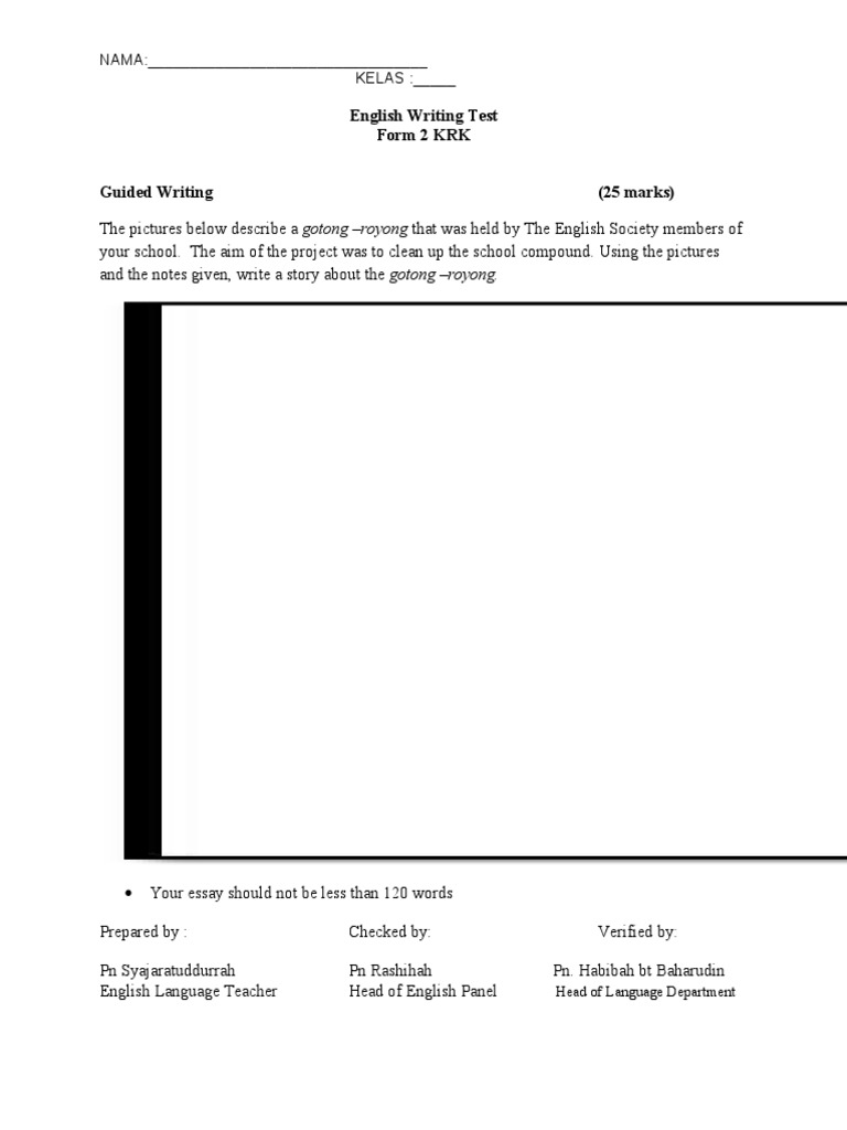 Guided Writing Form 2 | PDF