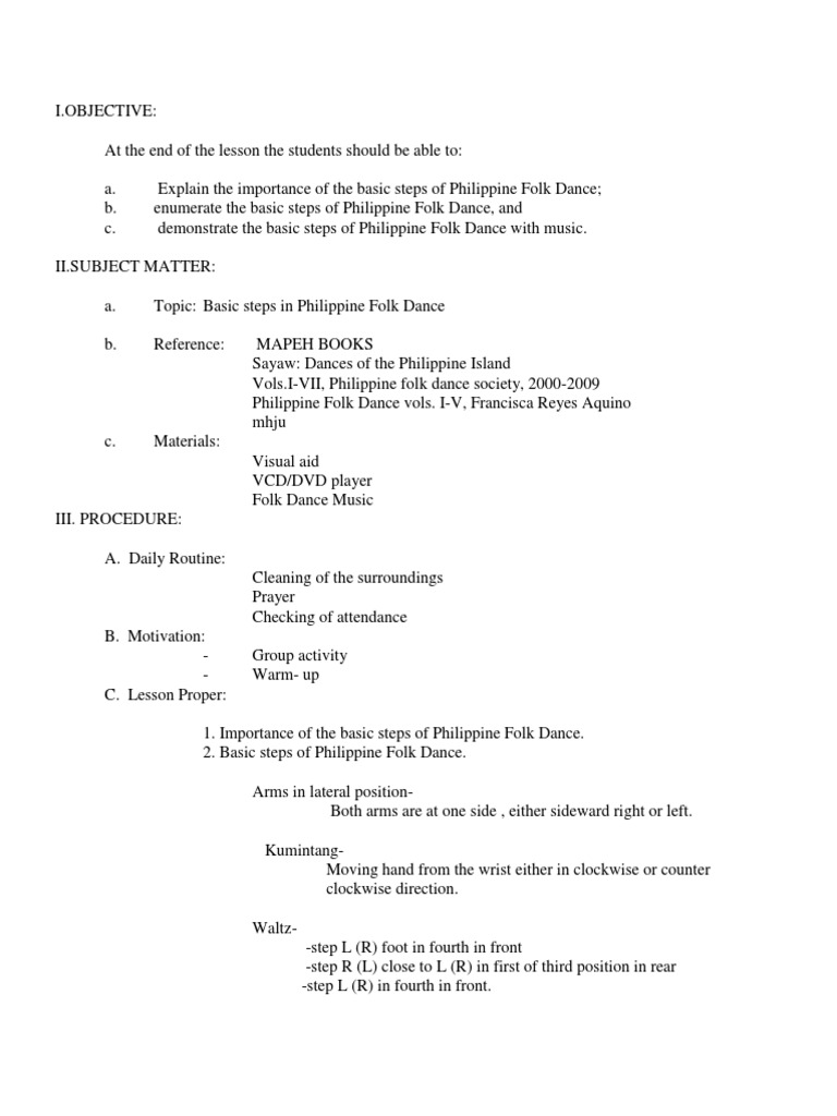 Pe - Basic Steps in Folk Dance | PDF | Dances | Performing Arts