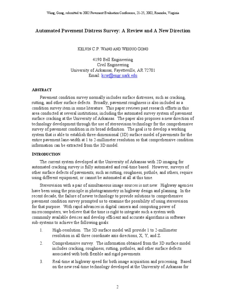 Automated Pavement Distress Survey | PDF | Lidar | Road Surface