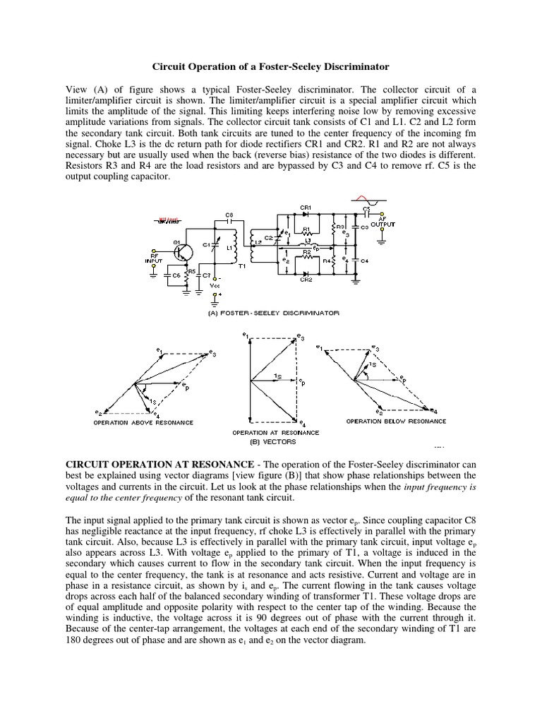 Foster Seeley Discriminator | PDF | Inductor | Capacitor