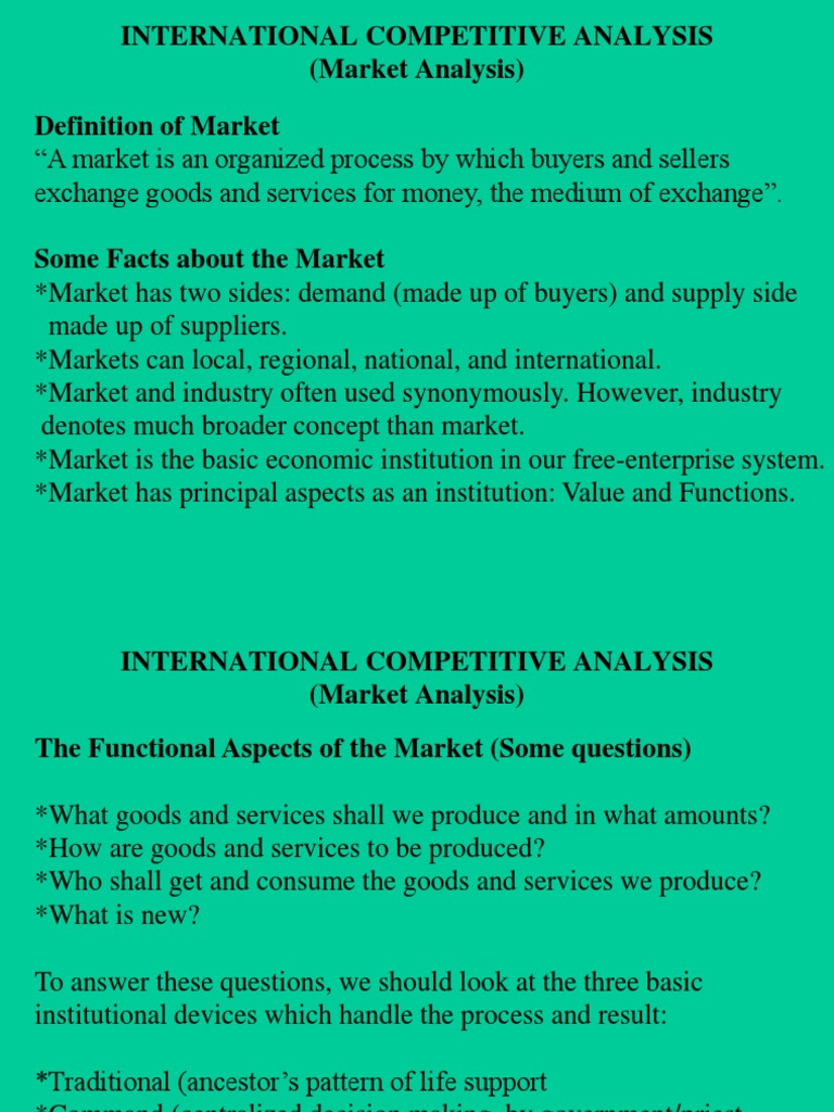 Market Analysis | PDF | Market Analysis | Competition