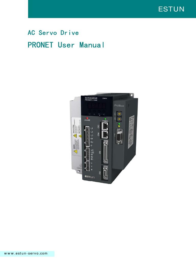 PRONET User Manual V1 | PDF | Servomechanism | Parameter (Computer Programming)
