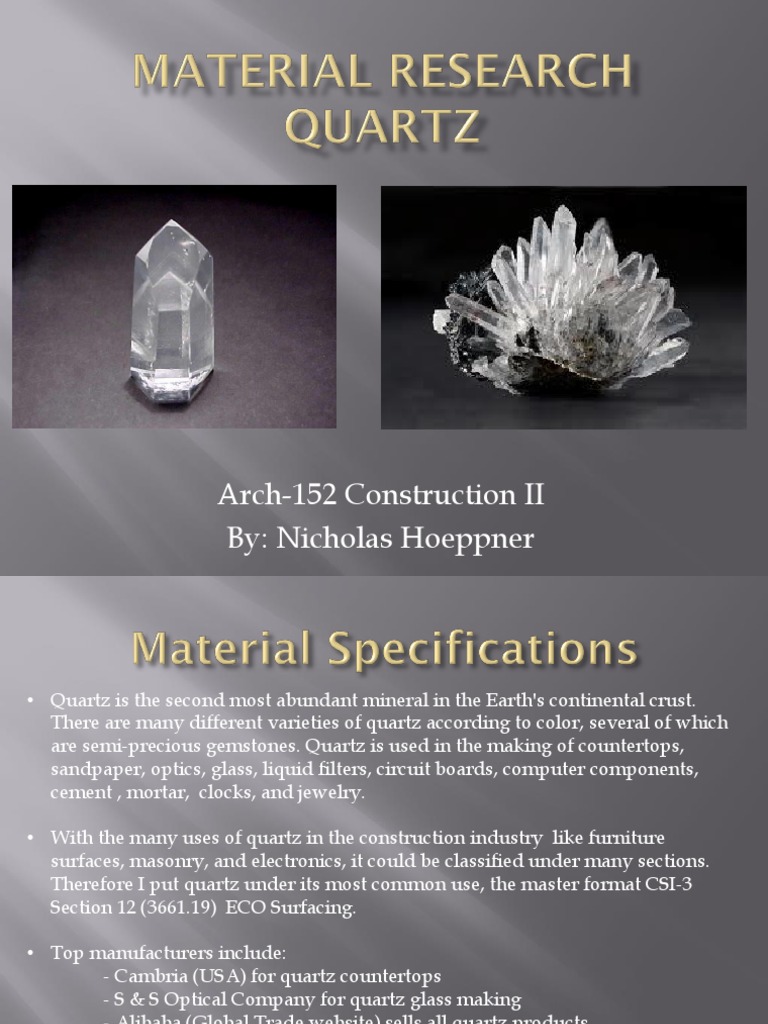 Quartz | PDF | Quartz | Countertop