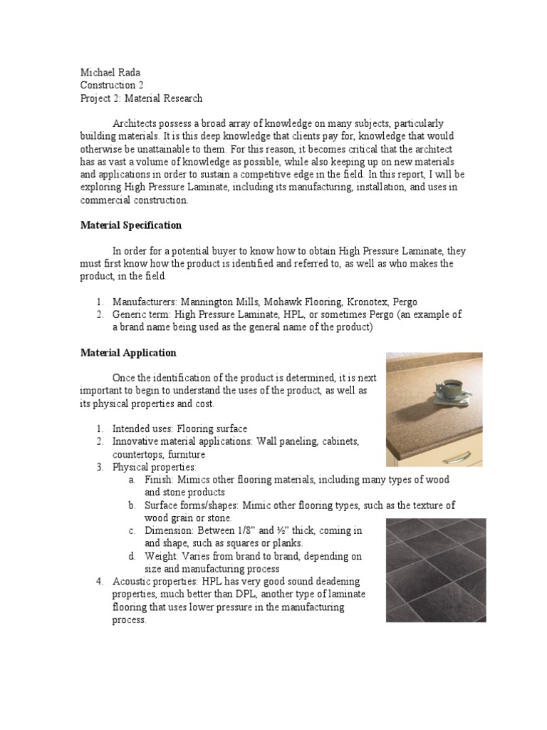 Material Specification | PDF | Flooring | Wood